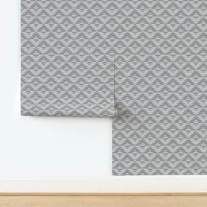Spoonflower Diamond Zigzag Geometric Greyscale Custom Removable Wallpaper