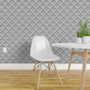 Spoonflower Diamond Zigzag Geometric Greyscale Custom Removable Wallpaper
