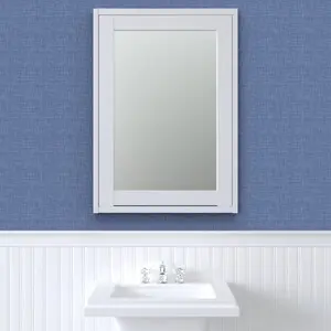 Spoonflower Solid Custom Pre-pasted Wallpaper - Blue