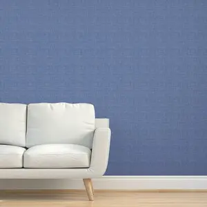 Spoonflower Solid Custom Pre-pasted Wallpaper - Blue