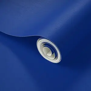 Spoonflower Seattle Seahawks Blue Royal Buffalo Bills Solid Custom Pre-pasted Wallpaper Blue