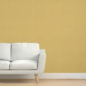 Spoonflower Garden Onion 100% Natural Sisal Grasscloth Wallcovering - Yellow