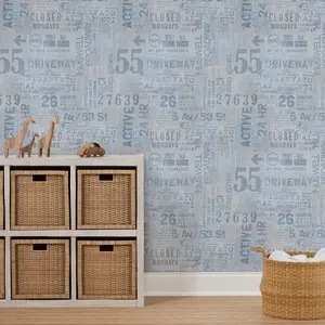 Spoonflower Grunge Text Newspaper Words Lettering Custom Removable Wallpaper