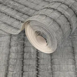 Spoonflower Galapagos Grey 100% Natural Sisal Grasscloth Wallcovering - Gray,grey