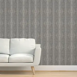 Spoonflower Galapagos Grey 100% Natural Sisal Grasscloth Wallcovering