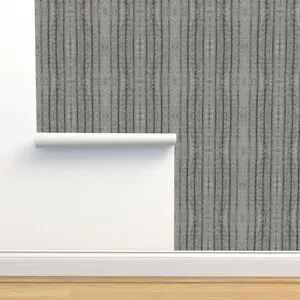 Spoonflower Galapagos Grey 100% Natural Sisal Grasscloth Wallcovering