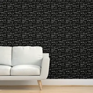 Spoonflower Black White Lady Ladies Funny Boobs Breasts Breast Custom Pre-pasted Wallpaper