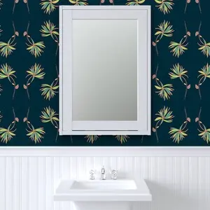 Spoonflower Art Deco Flowers Custom Removable Wallpaper