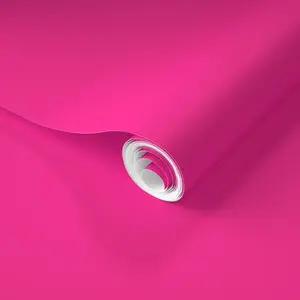 Spoonflower Pinklemonade Solid Magenta Hot Fuchsia Custom Pre-pasted Wallpaper - Pink