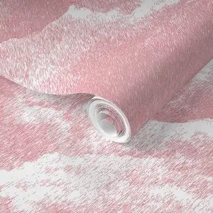 Spoonflower Clouds Cloud Cloudy Nuvole Pink Custom Removable Wallpaper