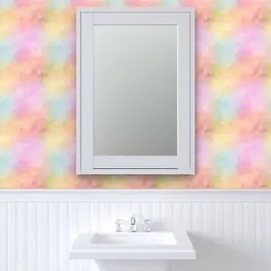 Spoonflower Pastel Watercolor Pattern Kawaii Texture Custom Removable Wallpaper