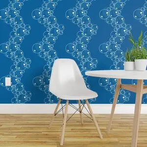 Spoonflower Nature Circles Water Bubbles Circle Shapes Custom Pre-pasted Wallpaper