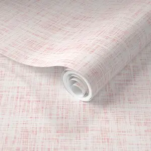 Spoonflower Light Pink Textured Solid Traditional Wallpaper - Pink,white,gray