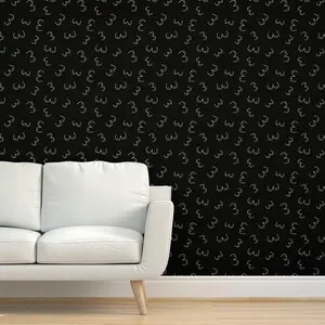 Spoonflower Black And White Boobs Custom Pre-pasted Wallpaper