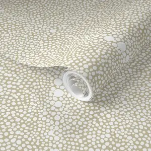 Spoonflower Nature Dots Spots Tan Bubble Neutral Beige Custom Pre-pasted Wallpaper