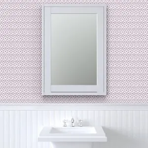 Spoonflower Vintage Floral Lavender Victorian Classical Custom Pre-pasted Wallpaper