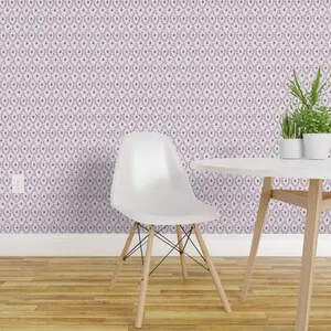 Spoonflower Vintage Floral Lavender Victorian Classical Custom Pre-pasted Wallpaper