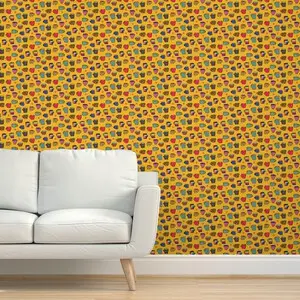 Spoonflower Whimsical Kitchen Mug Coffee Cup Kitsch Tea Custom Pre-pasted Wallpaper