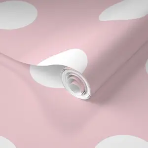 Spoonflower Bright Polka Dots Pale Ditsy Custom Pre-pasted Wallpaper