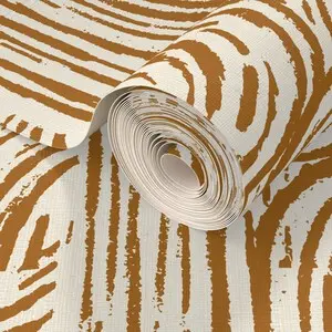 Spoonflower Salt Ochre 100% Natural Sisal Grasscloth Wallcovering - Gray,brown