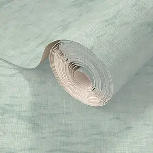 Spoonflower Arashi Shibori Eucalyptus Green Blue 100% Natural Sisal Grasscloth Wallcovering - Mint,gray,green