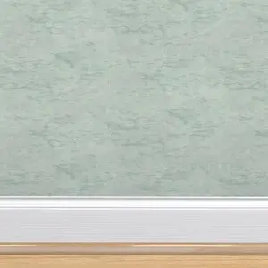Spoonflower Arashi Shibori Eucalyptus Green Blue 100% Natural Sisal Grasscloth Wallcovering