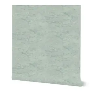 Spoonflower Arashi Shibori Eucalyptus Green Blue 100% Natural Sisal Grasscloth Wallcovering