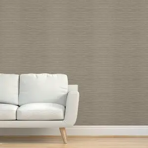 Spoonflower Grasscloth Mocha Mist 100% Natural Sisal Grasscloth Wallcovering - Gray,brown