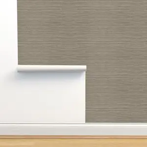 Spoonflower Grasscloth Mocha Mist 100% Natural Sisal Grasscloth Wallcovering - Gray,brown