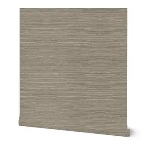 Spoonflower Grasscloth Mocha Mist 100% Natural Sisal Grasscloth Wallcovering - Gray,brown