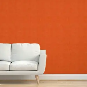 Spoonflower Vintage Vibrant Texture On Textured 100% Natural Sisal Grasscloth Wallcovering - Orange