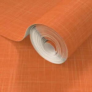 Spoonflower Vintage Orange Texture On Textured 100% Natural Sisal Grasscloth Wallcovering - Coral,orange