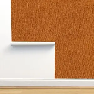 Spoonflower Texture Deep Mustard Yellow 100% Natural Sisal Grasscloth Wallcovering - Brown,orange