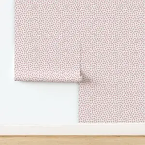 Spoonflower Polka Dot Hand Painted Medium Scale Whimsical Custom Pre-pasted Wallpaper