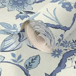 Spoonflower Cinoiserie Mood 100% Natural Sisal Grasscloth Wallcovering