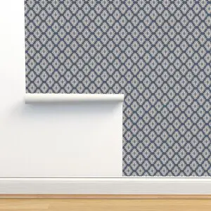 Spoonflower Abstract Aztec Geometric 100% Natural Sisal Grasscloth Wallcovering