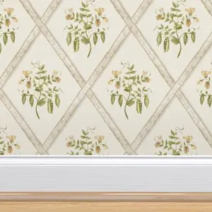 Spoonflower Eloise Neutral Tone 100% Natural Sisal Grasscloth Wallcovering