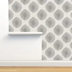 Spoonflower Large Stripy Boho Drop 100% Natural Sisal Grasscloth Wallcovering