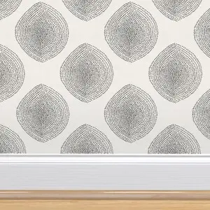 Spoonflower Large Stripy Boho Drop 100% Natural Sisal Grasscloth Wallcovering