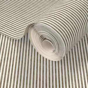 Spoonflower Brown Geometric Stripes Texture Shabby Chic 100% Natural Sisal Grasscloth Wallcovering Gray,brown