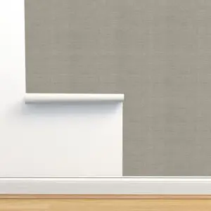 Spoonflower Linnen Texture Warm 100% Natural Sisal Grasscloth Wallcovering