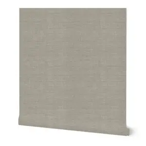 Spoonflower Linnen Texture Warm 100% Natural Sisal Grasscloth Wallcovering