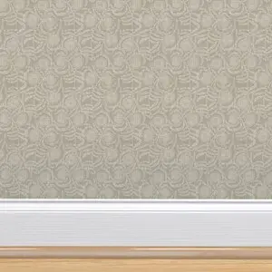Spoonflower Senna Light Desaturated 100% Natural Sisal Grasscloth Wallcovering - Gray,green