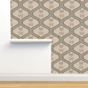 Spoonflower Hyacinth Love 100% Natural Sisal Grasscloth Wallcovering