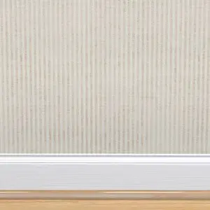 Spoonflower Aegean Ticking Stripe Jute 100% Natural Sisal Grasscloth Wallcovering - Gray