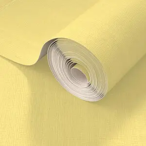 Spoonflower Yellow Lemon Gold Solid Color Goldenrod Colors 100% Natural Sisal Grasscloth Wallcovering - Green,yellow