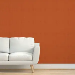 Spoonflower Textured Solid Terra Cotta 100% Natural Sisal Grasscloth Wallcovering