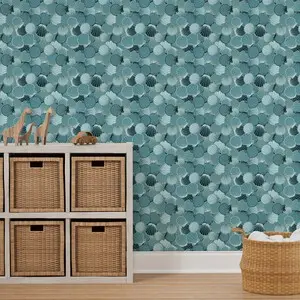 Spoonflower Seashells Ocean Mollusks Beach Coastal Shell Custom Pre-pasted Wallpaper
