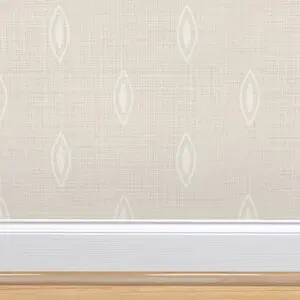 Spoonflower Morocco Cream & White 100% Natural Sisal Grasscloth Wallcovering