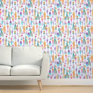 Spoonflower Fishing Light Bait Tackle Outdoor Custom Pre-pasted Wallpaper - Blue